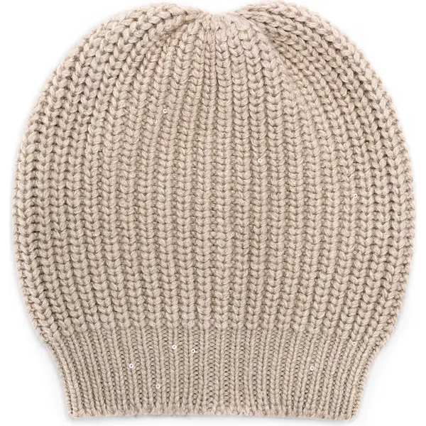 Brunello Cucinelli Cashmere And Silk Beanie - Beige