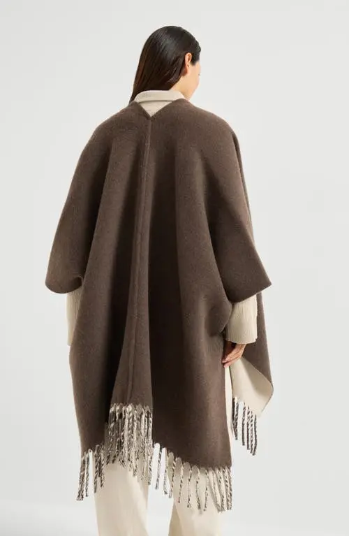 Brunello Cucinelli Double Knit Poncho