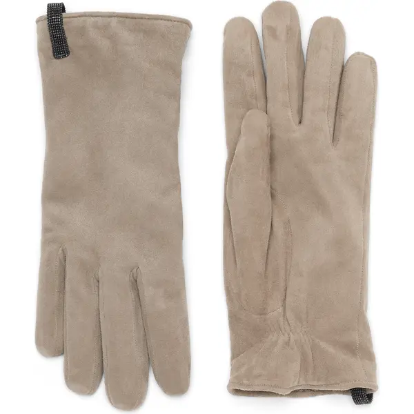 Brunello Cucinelli Suede Gloves - Beige