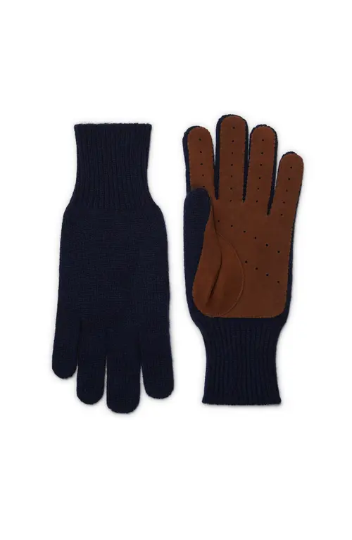 Brunello Cucinelli Cashmere Gloves - Navy Blue