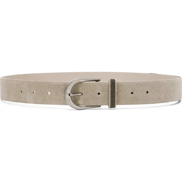 Brunello Cucinelli Suede Belt - Beige