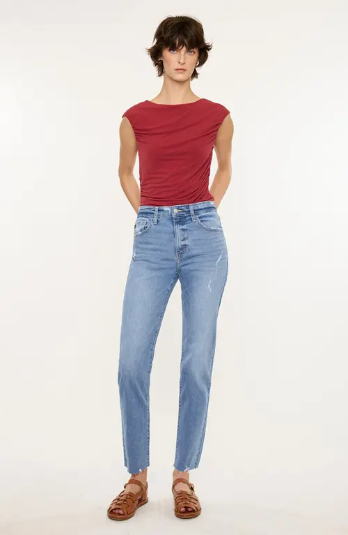KANCAN High Rise Straight Leg Jeans