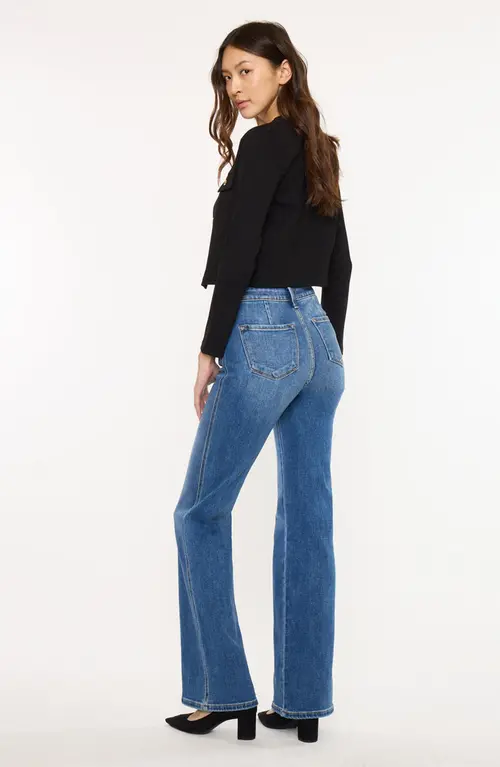 KANCAN Celia Ultra High Rise Wide Flare Jeans - Medium Wash