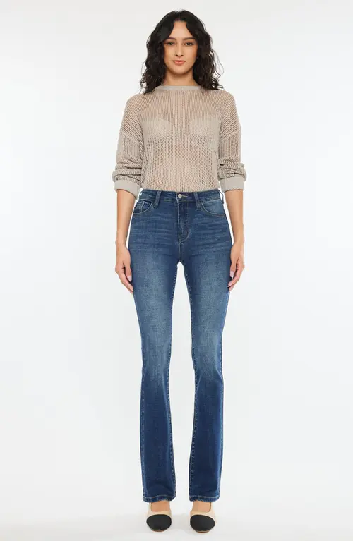 KANCAN High-rise Skinny Bootcut Jeans - Medium Wash