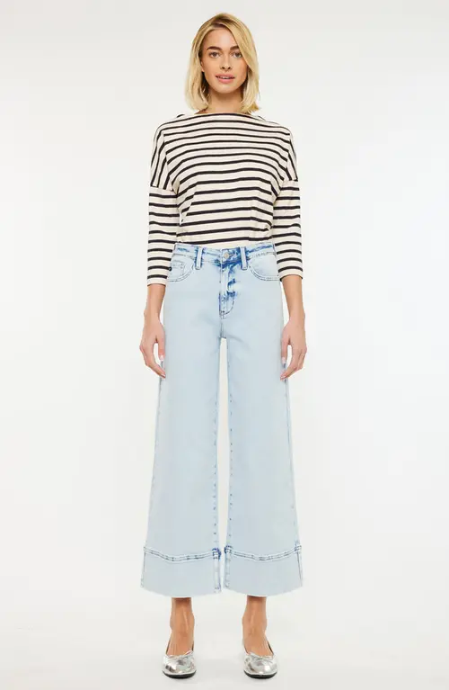 KANCAN Kassie Essentials Cropped Wide Leg Jeans