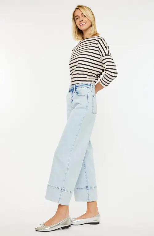 KANCAN Kassie Essentials Cropped Wide Leg Jeans