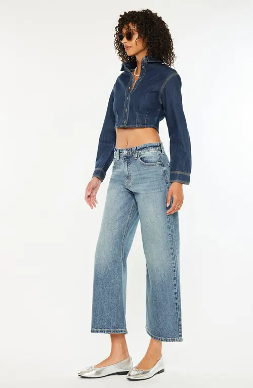 KANCAN Daliah Mid Rise Loose Barrel Jeans
