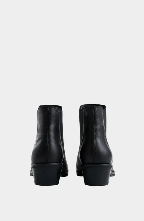 VELEZ Top Grain Leather Ankle Boots - Black