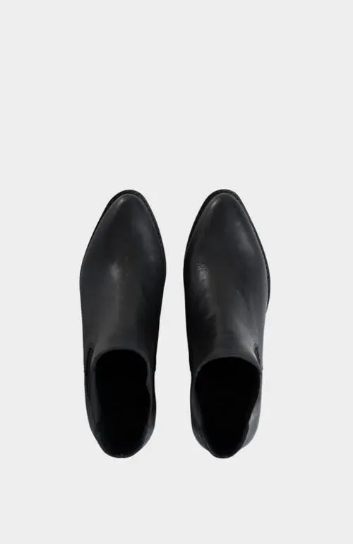 VELEZ Top Grain Leather Ankle Boots - Black