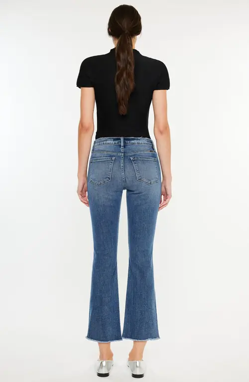 KANCAN High Rise Cropped Bootcut Jeans