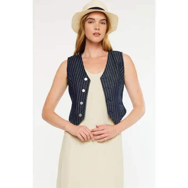 KANCAN Shelley Stripe Tailored Vest