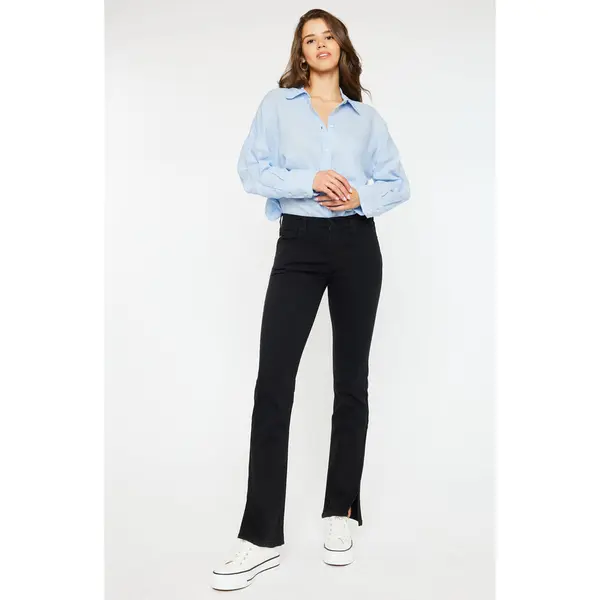 KANCAN Mai Mid-rise Bootcut Jeans - Black