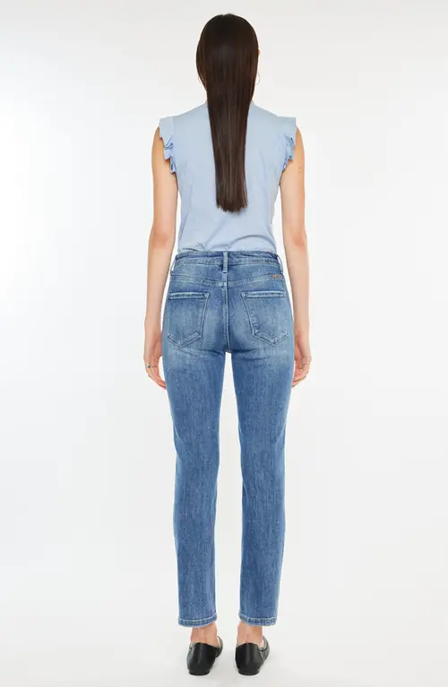KANCAN High Rise Slim Straight Leg Jeans