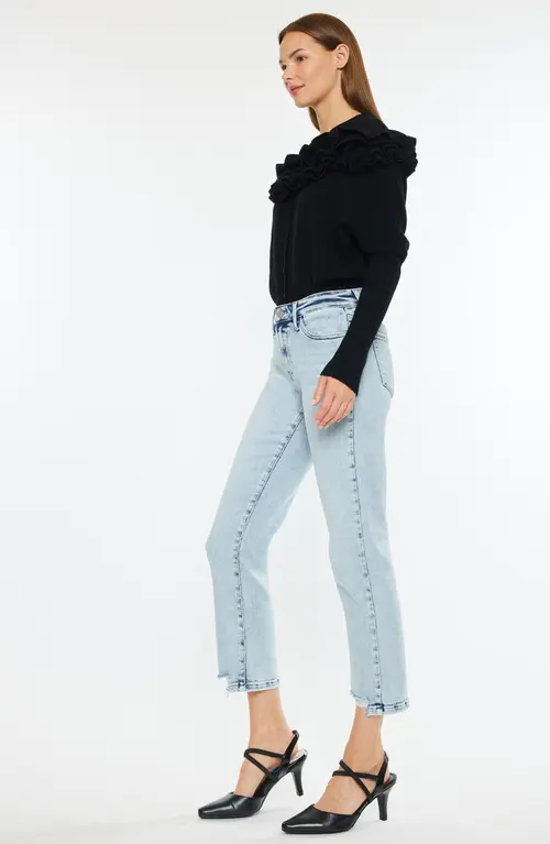 KANCAN Mid-rise Crop Straight Jeans
