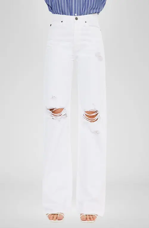 KANCAN Ultra High Rise 90's Flare Jeans - White