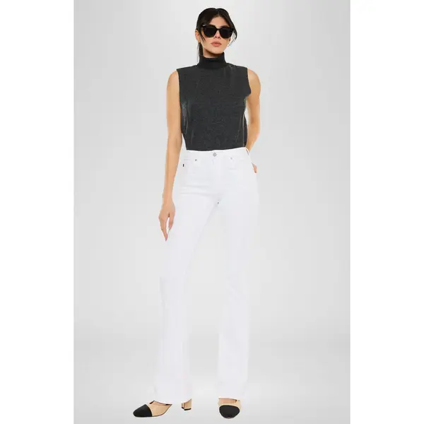 KANCAN High-rise Bootcut Jeans - White