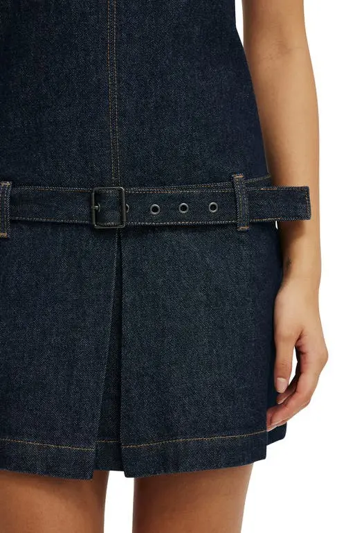 COTTON ON Luisa Belted Denim Mini Dress