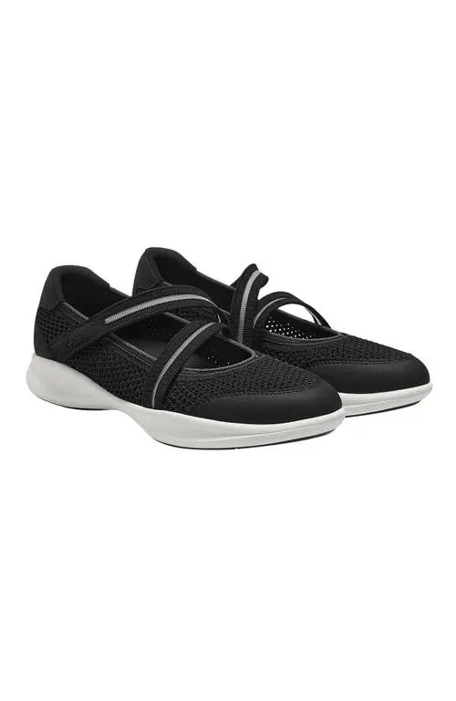 Vivaia Isabeli Round-toe Mesh Mary Jane Sneaker Flats - Black