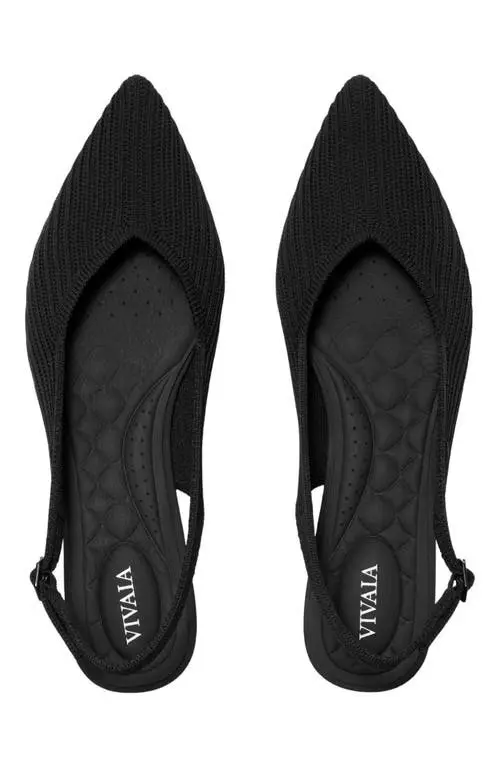 Vivaia Pointed-toe Slingback Sandals - Black
