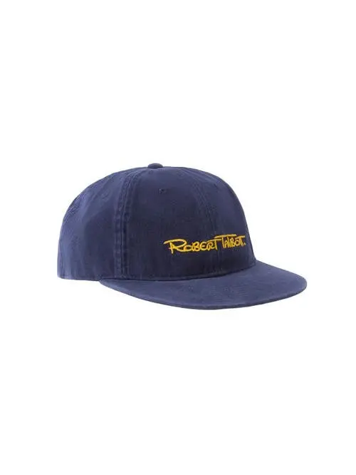 Robert Talbott Baseball Cap - Navy W/golden Poppy