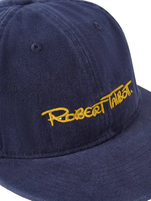 Robert Talbott Baseball Cap - Navy W/golden Poppy