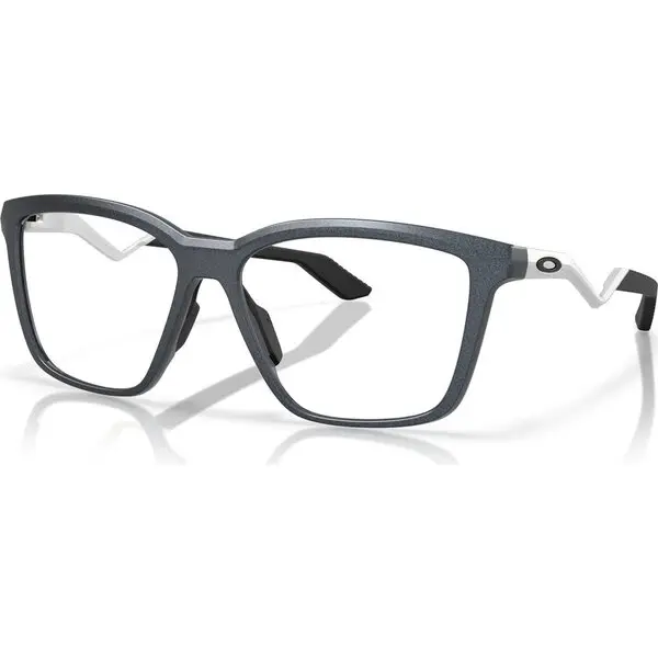 Oakley 55mm Square Full Rim Eyeglasses - Black/silver