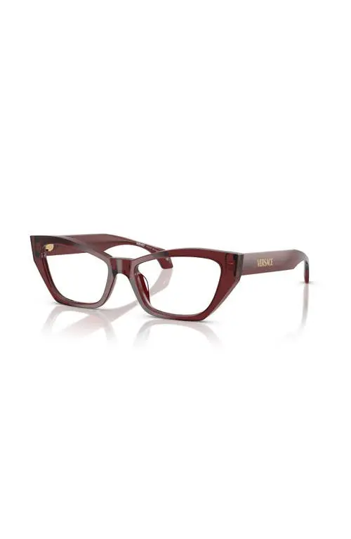 Versace 52mm Cat Eye Optical Glasses - Red
