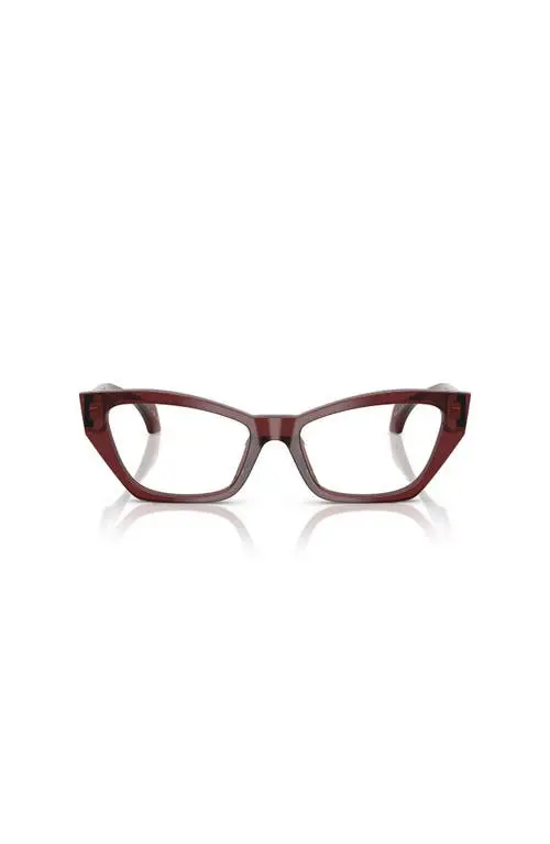 Versace 52mm Cat Eye Optical Glasses - Red