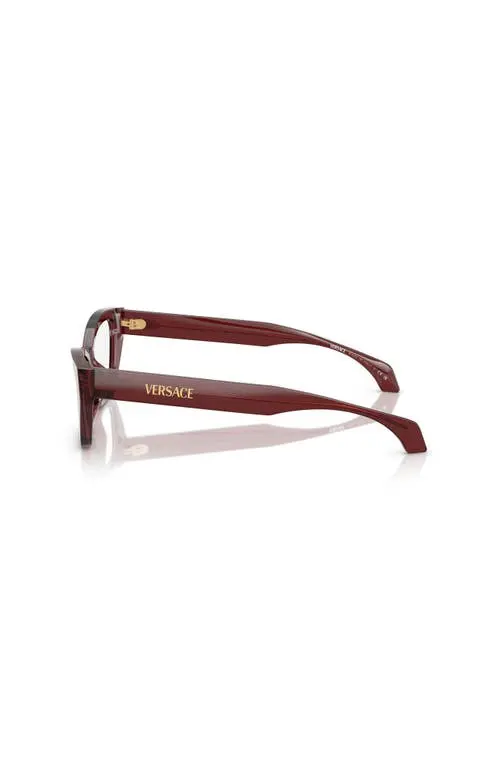 Versace 52mm Cat Eye Optical Glasses - Red