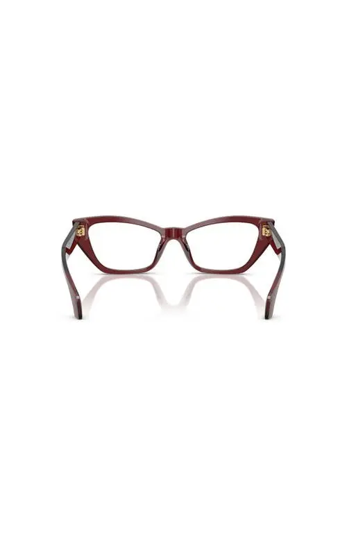 Versace 52mm Cat Eye Optical Glasses - Red