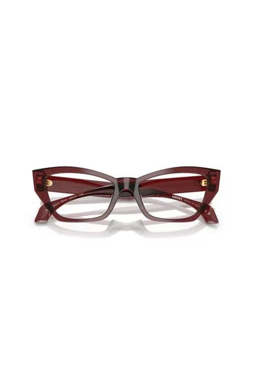 Versace 52mm Cat Eye Optical Glasses - Red