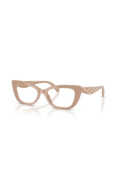 Tory Burch 52mm Cat Eye Optical Glasses - Brown
