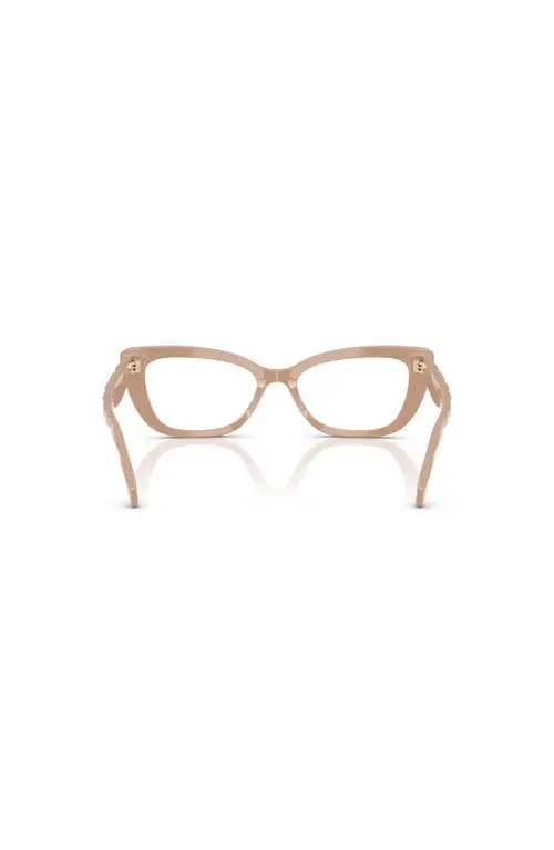 Tory Burch 52mm Cat Eye Optical Glasses - Brown