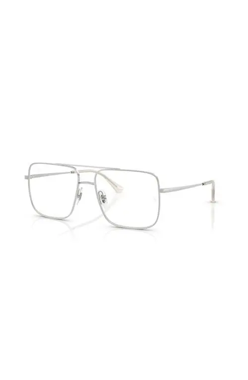 Ray-ban 56mm Square Eyeglasses - Silver