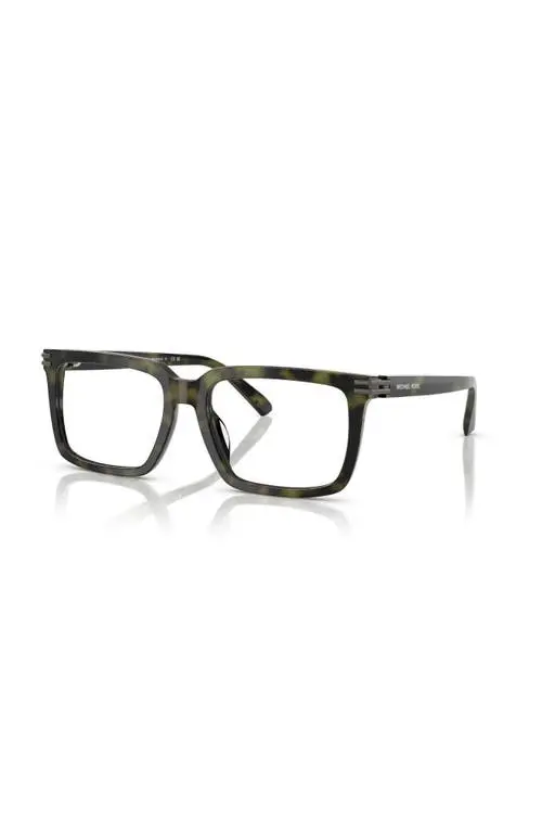 Michael Kors 55mm Square Full Rim Eyeglasses - Green