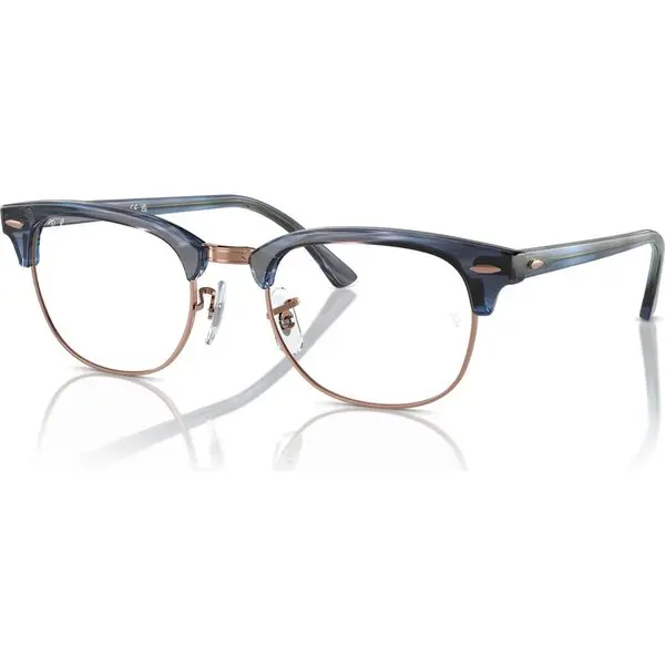 Ray-ban 51mm Square Optical Glasses - Blue