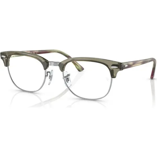 Ray-ban 51mm Square Optical Glasses - Light Green