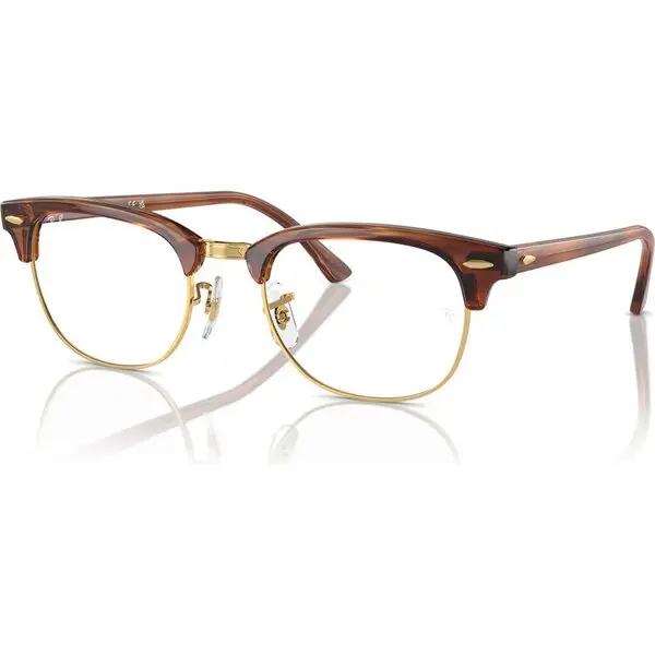Ray-ban 51mm Square Optical Glasses - Tortoise