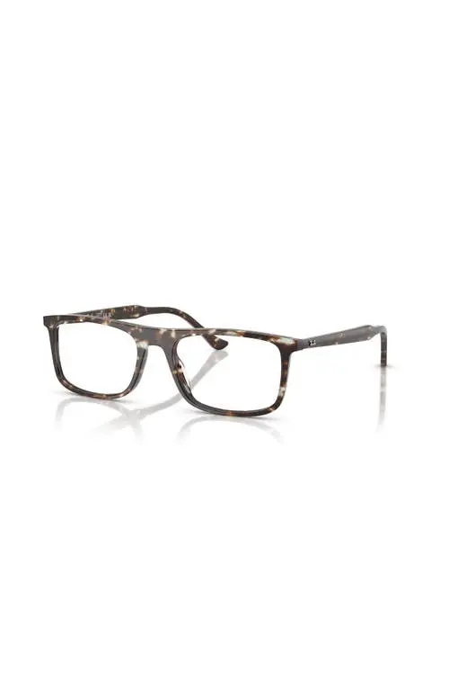 Ray-ban 55mm Rectangle Full Rim Eyeglasses - Yellow