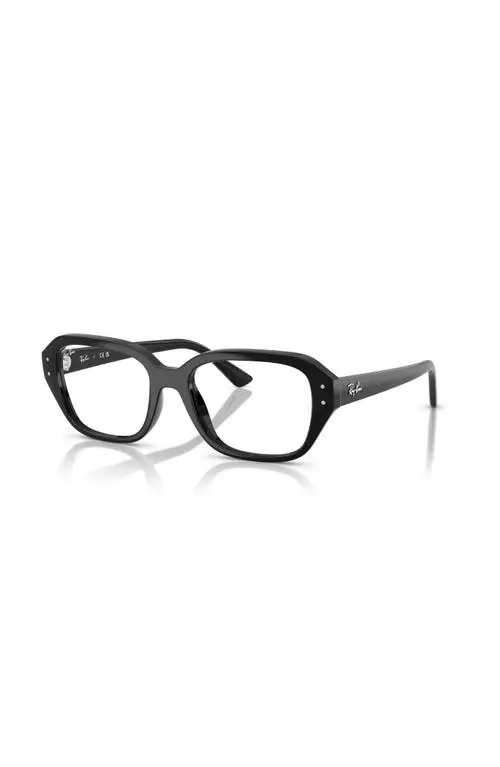 Ray-ban 53mm Square Full Rim Eyeglasses - Black