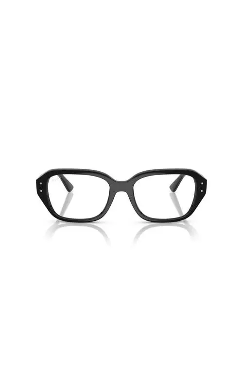 Ray-ban 53mm Square Full Rim Eyeglasses - Black