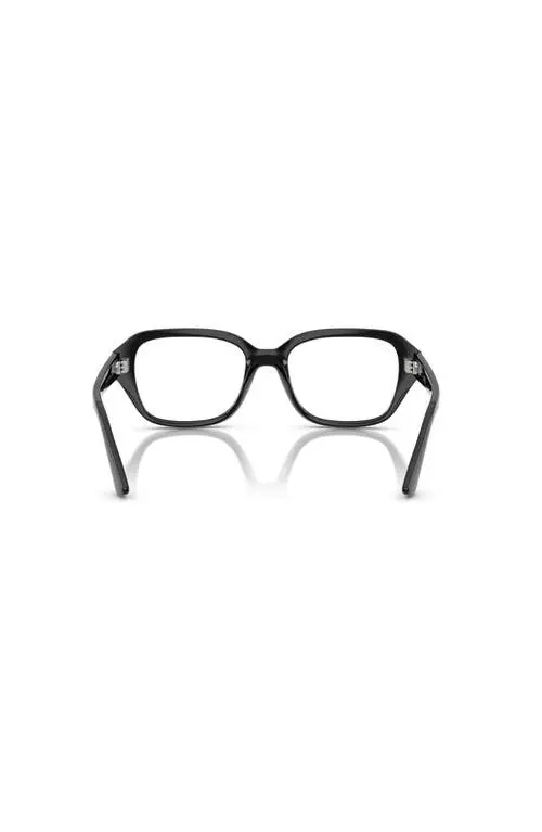 Ray-ban 53mm Square Full Rim Eyeglasses - Black