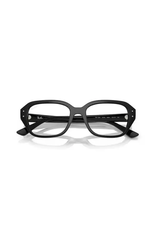 Ray-ban 53mm Square Full Rim Eyeglasses - Black