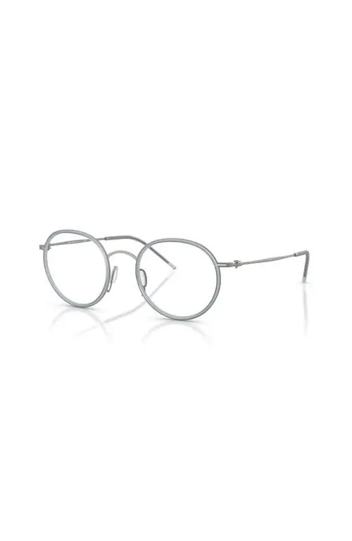 Giorgio Armani 47mm Full Rim Round Frame Optical Glasses - Grey