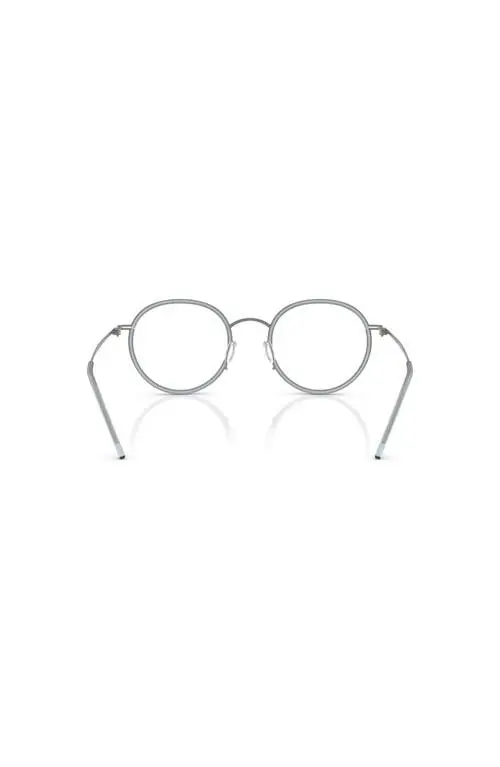 Giorgio Armani Round Metal Full Rim Eyeglasses - Grey