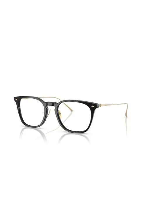 Giorgio Armani 49mm Rectangle Eyeglasses - Black