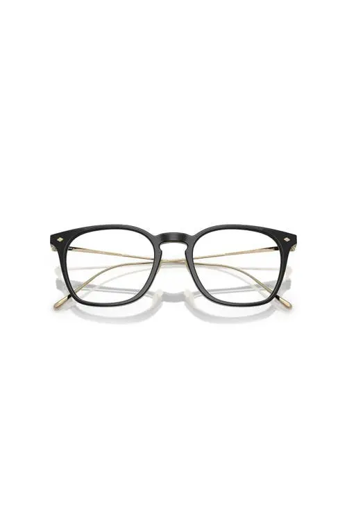 Giorgio Armani 49mm Rectangle Eyeglasses - Black