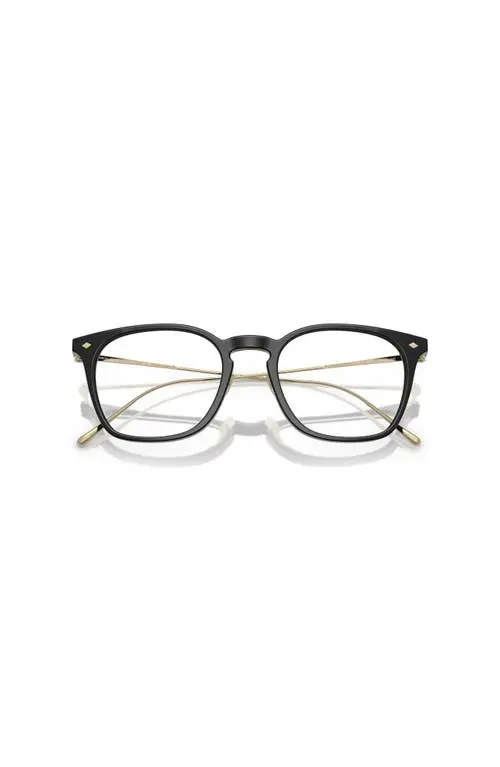Giorgio Armani Pillow Shape Acetate Eyeglasses - Black