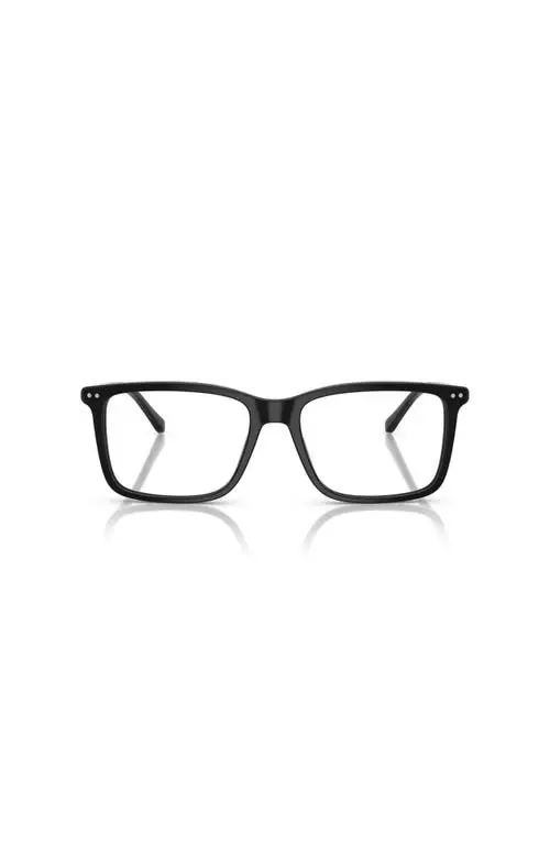 Polo Ralph Lauren 53mm Full Rim Rectangle Eyeglasses - Black