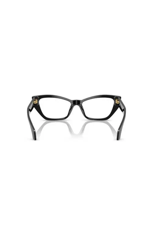 Versace 54mm Cat Eye Optical Glasses - Black